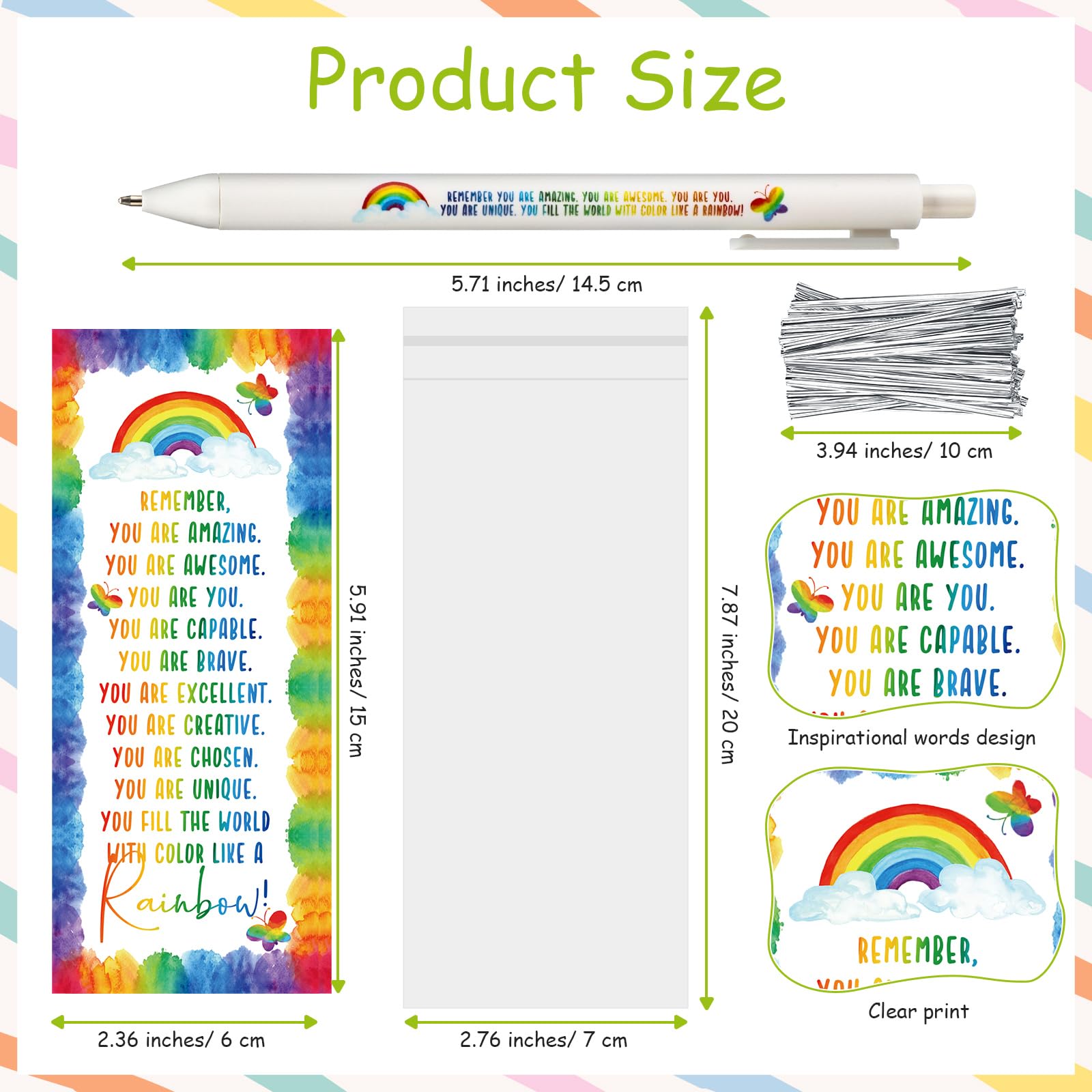 Snapklik.com : 100 Pcs Employee Appreciation Gifts Bulk Rainbow ...