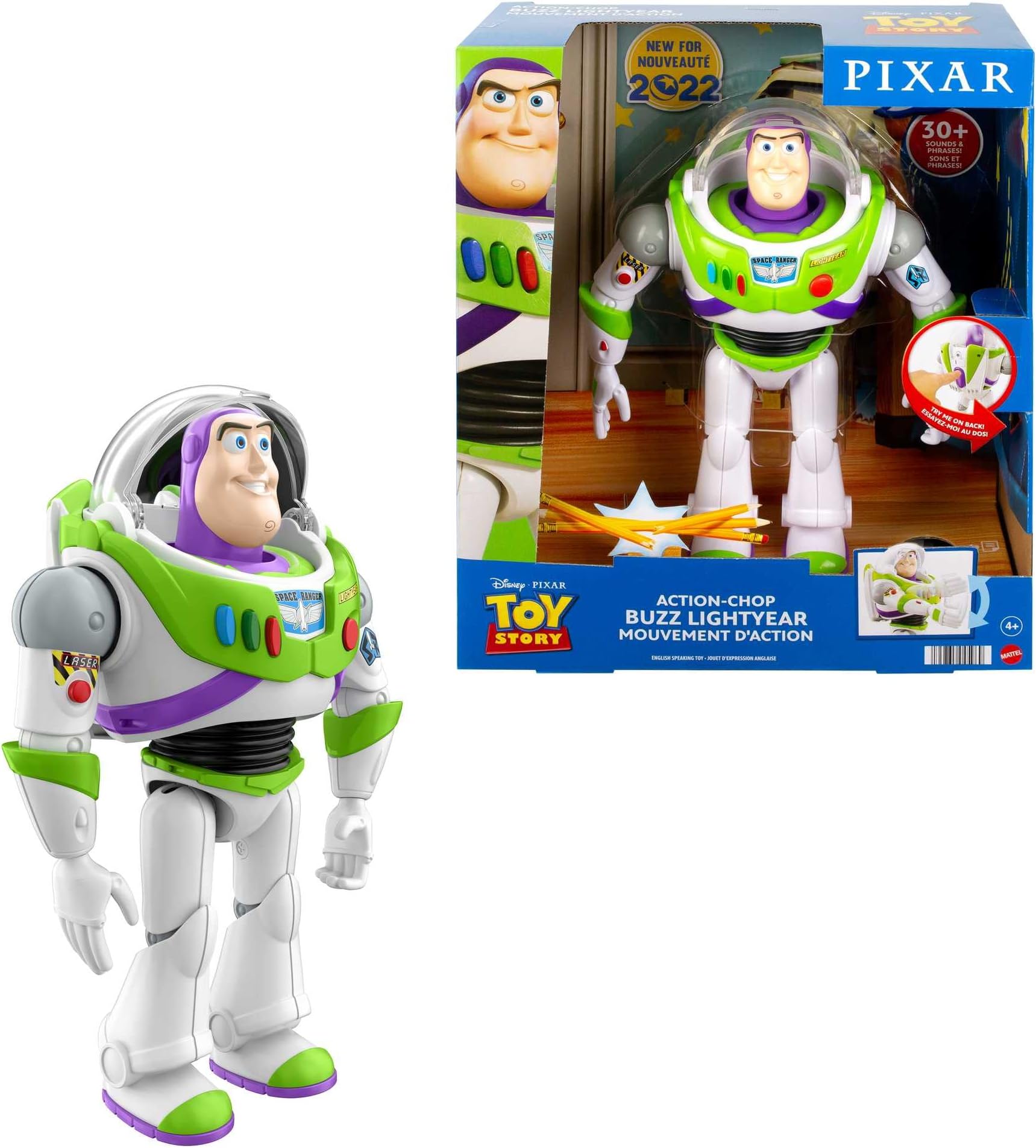 Toy Story Disney Advanced Talking Buzz Lightyear Action Figure 12 ...