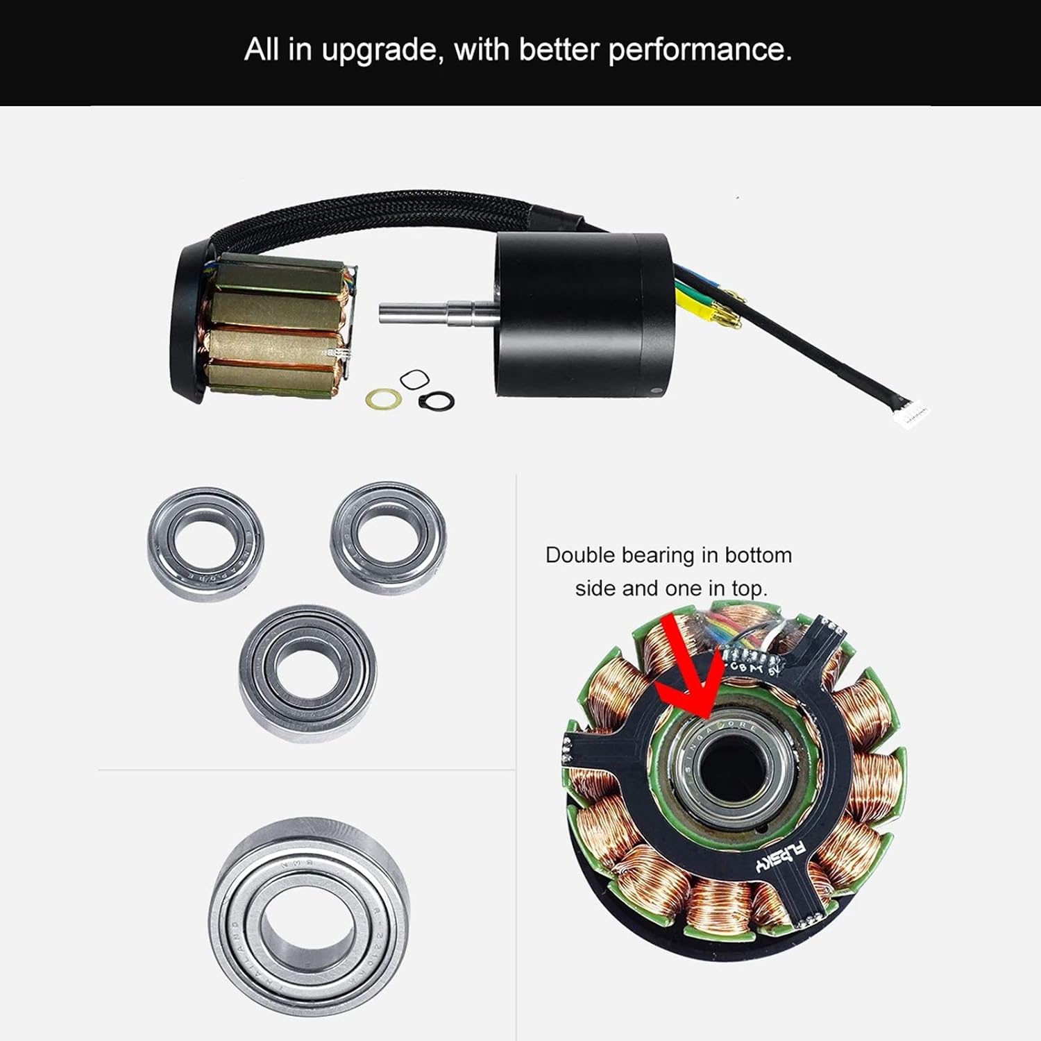 Buy Electric Skateboard Motor, DC 36V Brushless Motor, 6354 Motor, RC ...