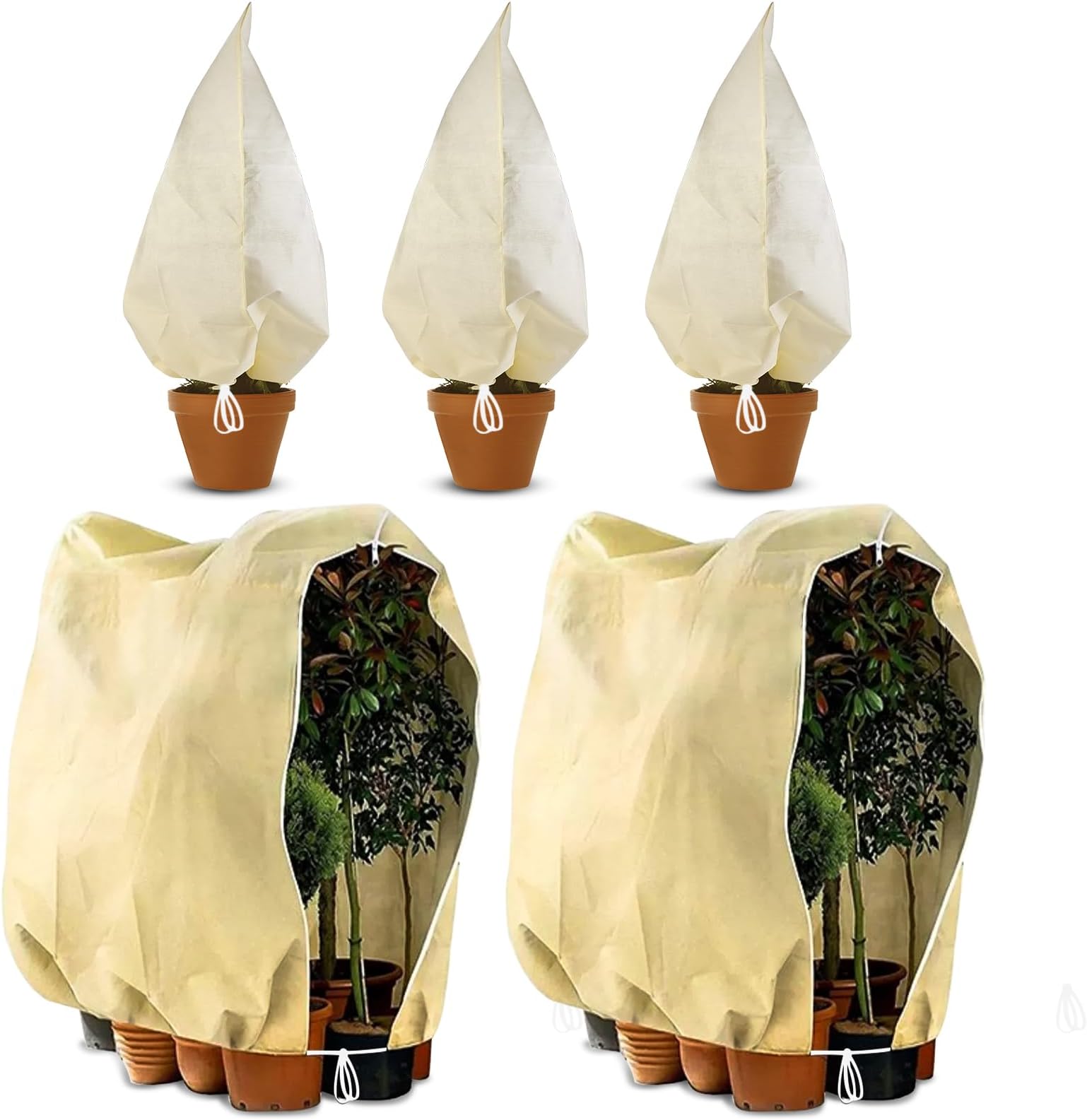 Plant Protectors Winter 3-Pack Thickened Plant Covers - 47x71”, Frost ...
