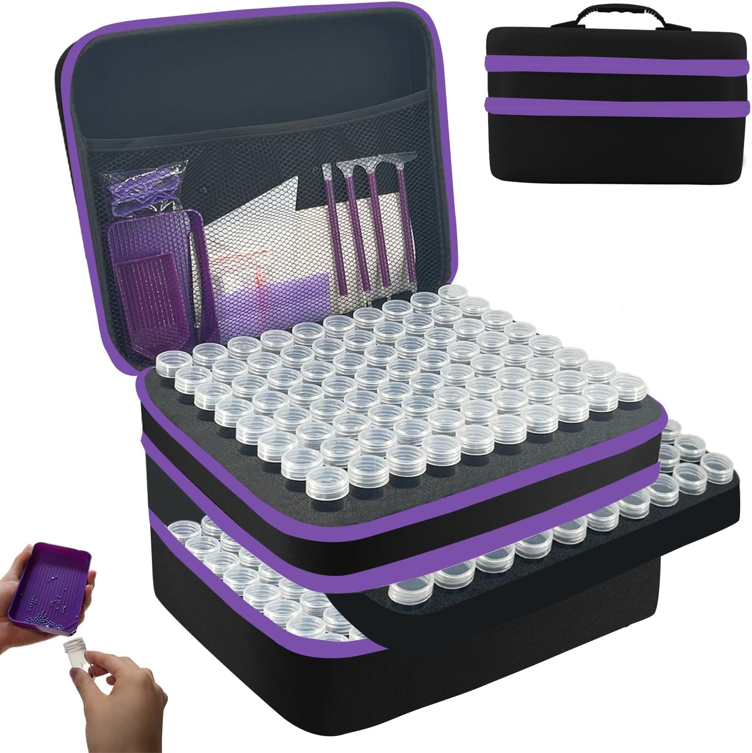 LIRUNQIU Diamond Painting Storage Containers, 240 Slots Diamond Art ...