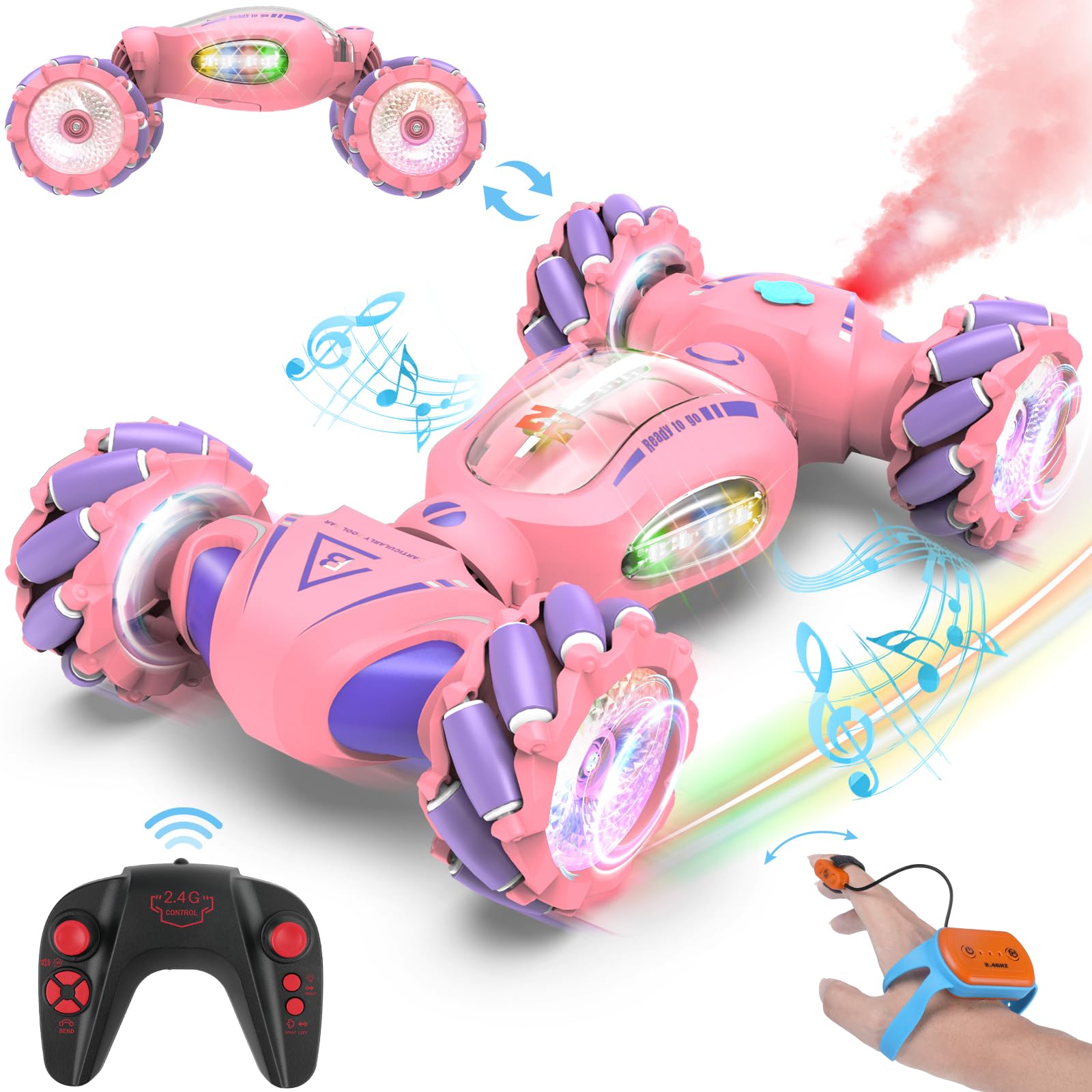 Amazon.com: Fosgoit Pink Remote Control Car Toys Gifts for Girls 6-12 ...