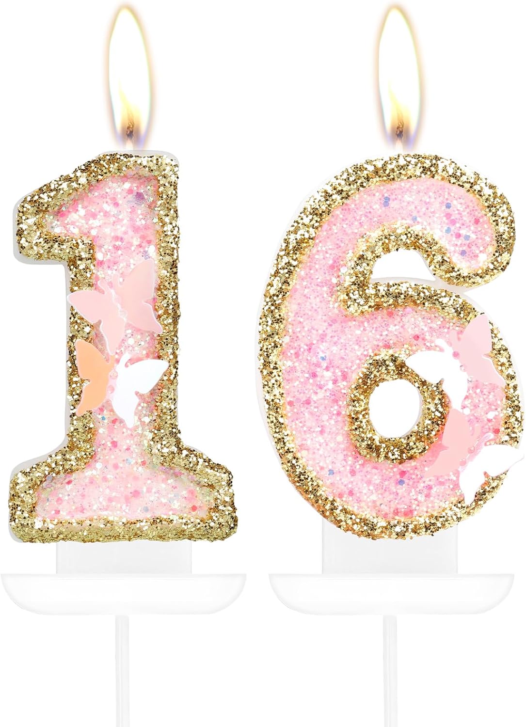 Amazon.com: iNINGER Birthday Candle,Butterfly 16th Birthday Party ...