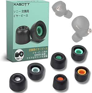 Amazon | KASOTT ソニー イヤーピース イヤーチップ シリーズイヤホン専用 イヤーキャップ ウレタン製 低反発イヤホンカバー ...