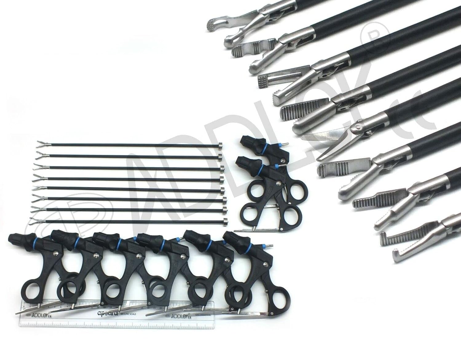 ADDLER Laparoscopic Babcock Maxi Allis Grasper and Scissor set of 8 ...