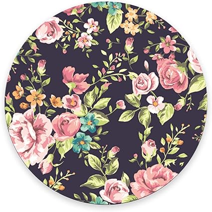 Amazon.com: Mouse Pad, Pink Roses Flowers Customized Premium-Textured ...