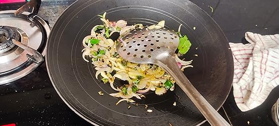 Buy Craftenka Traditional Pure Iron Concave Roti Tawa 10 in Deep Bottom ...