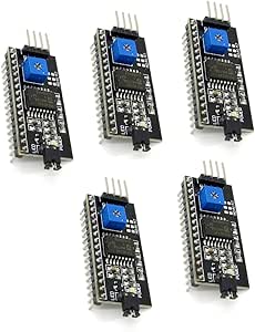 5 Pcs 1602LCD Display IIC/I2C/TWI/SP I Serial Interface Board Module ...
