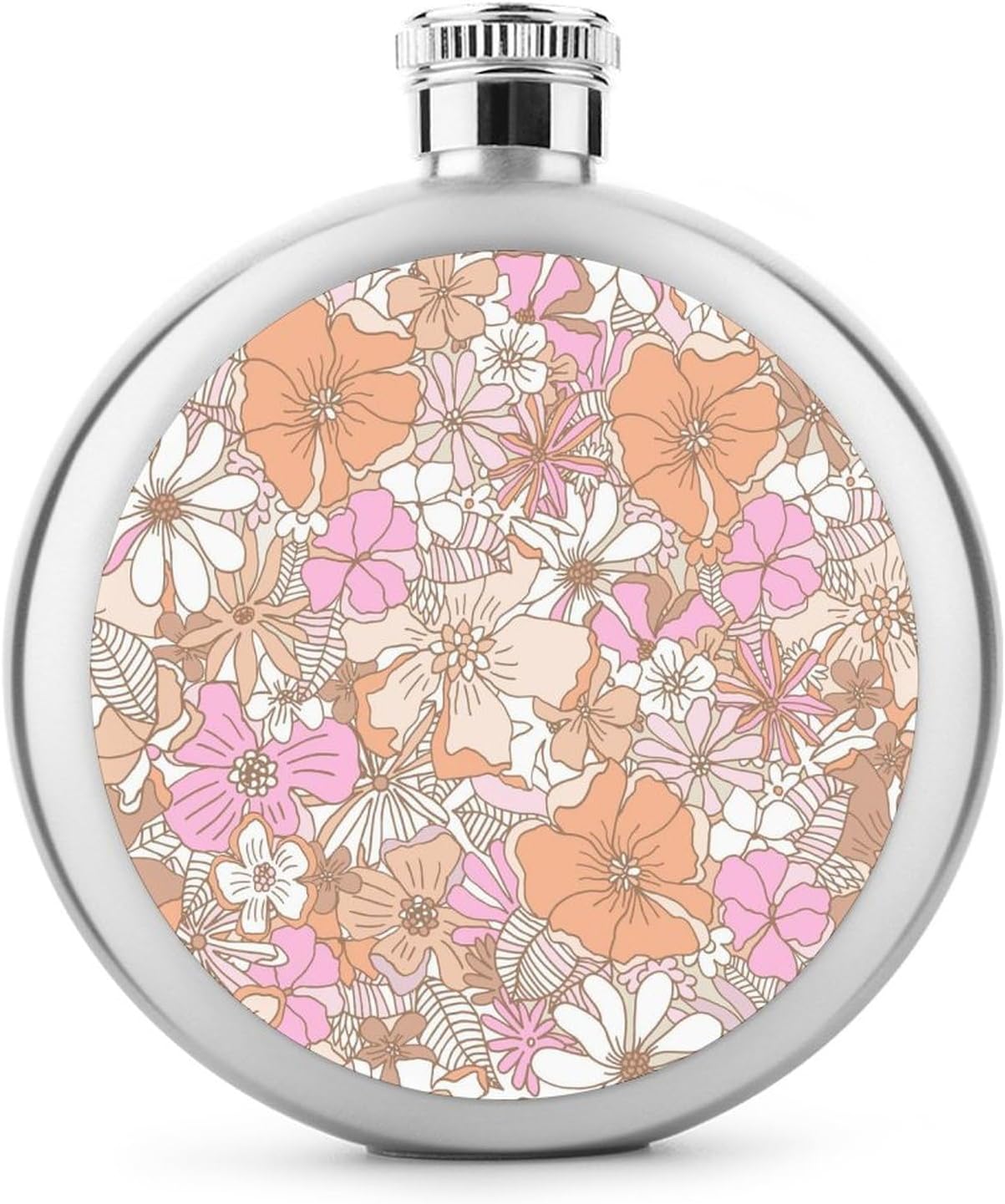 Amazon.com | WYWo 5oz Retro Style Hand Drawn Floral Pattern Round ...