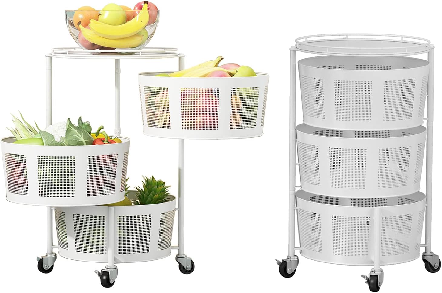 Amazon.com - Lazyspace Rotating Kitchen Storage Shelf Rack 3 Tiers ...