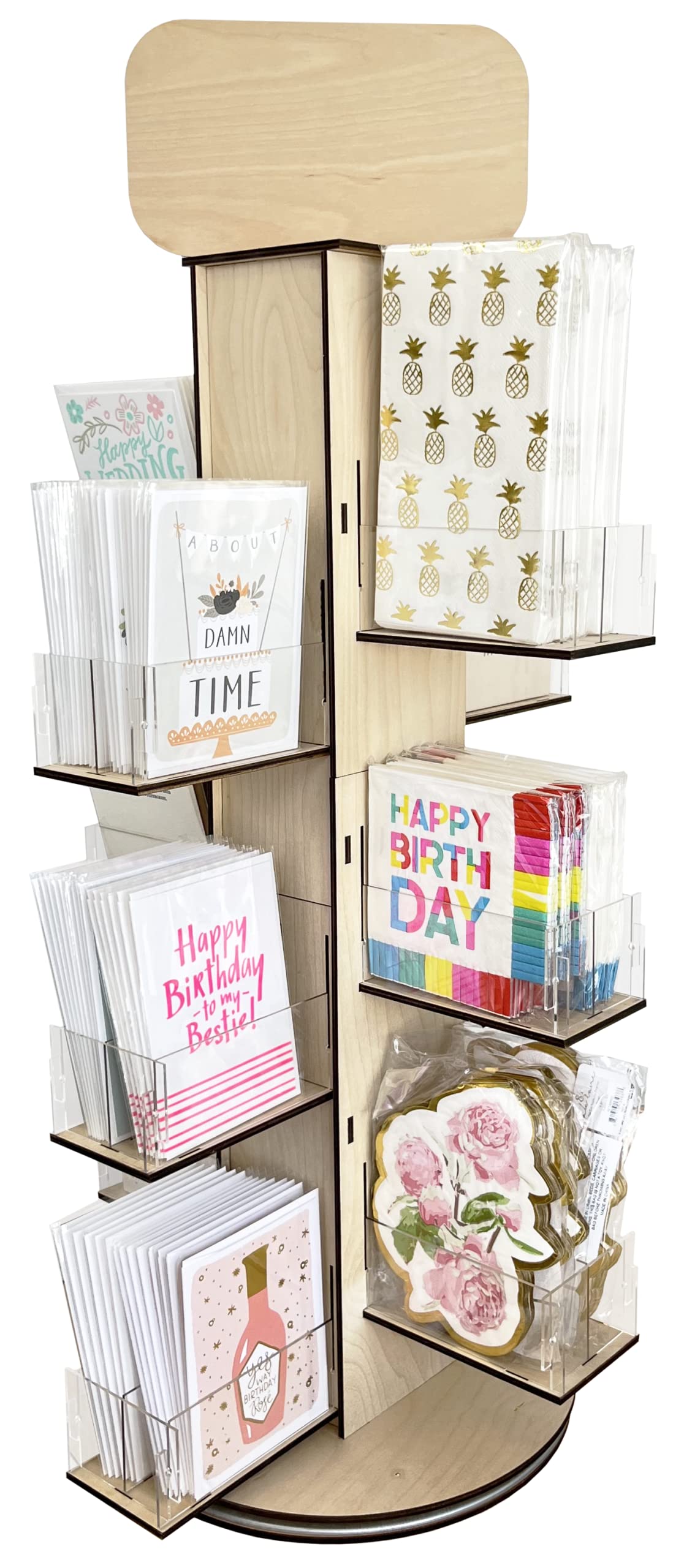 Amazon.com: 4-Sided Rotating Display Stand - Stationary, Greeting Cards ...