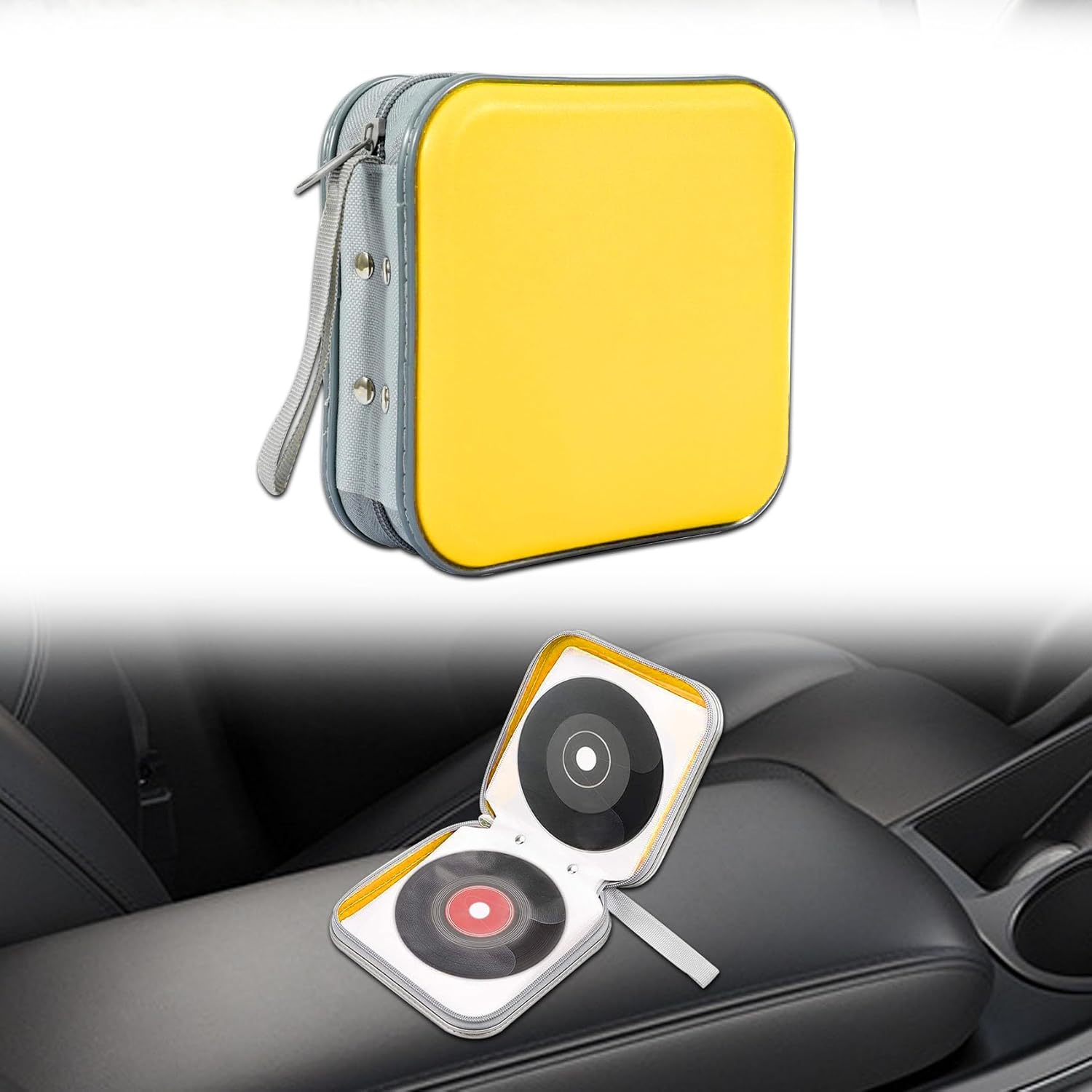 Amazon.com: WINUERK Car CD DVD Case, 48 Capacity Portable Zipper CD DVD ...