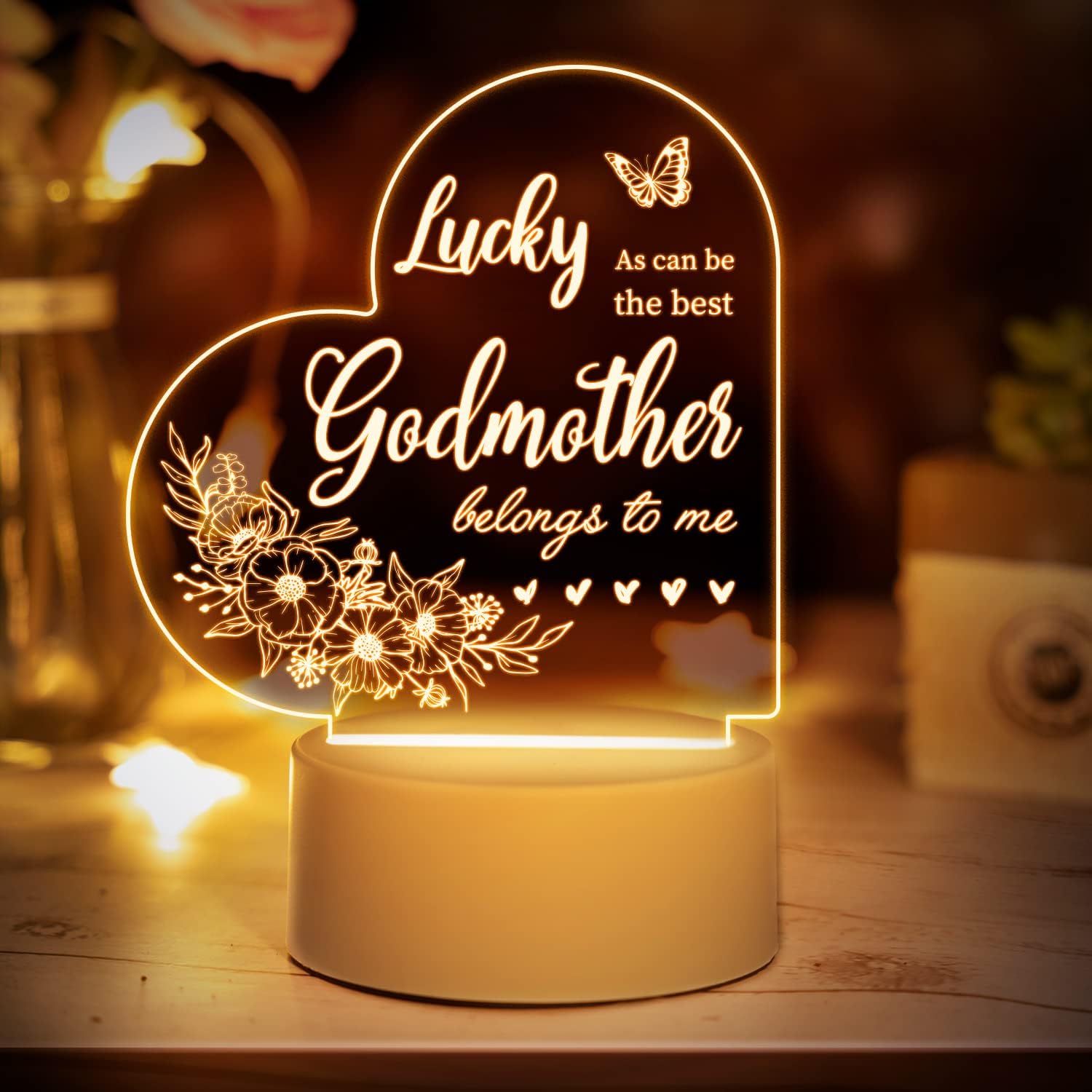 Godmother Gift, Godmother Gifts from Godchild - Godmother Night Light ...
