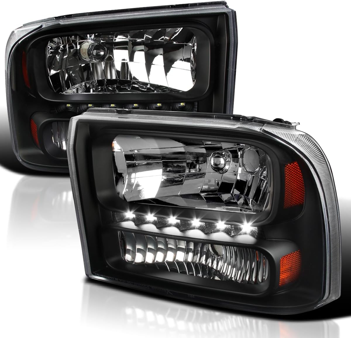 Amazon.com: Spec-D Tuning 1Pc Black Clear LED Headlights Compatible ...