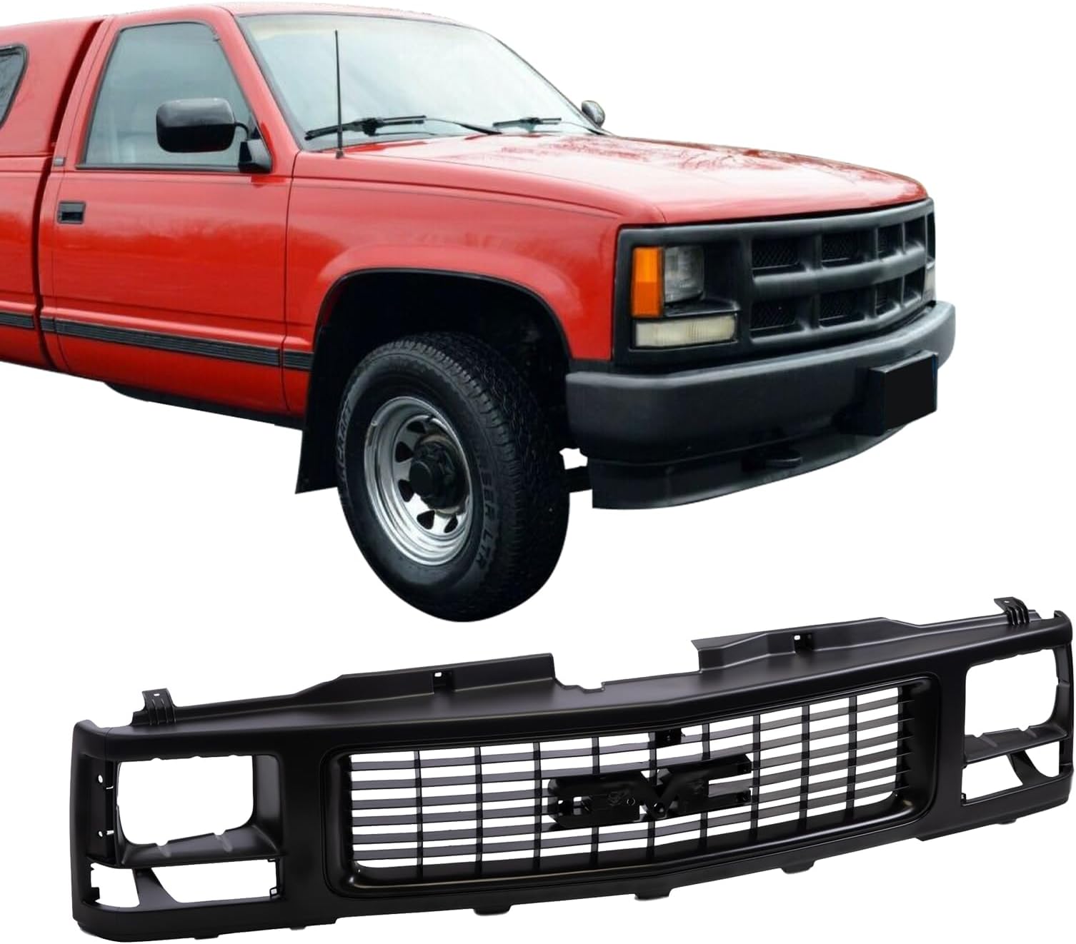 Amazon.com: Titanium Plus Autoparts New Front Silver Grille Compatible ...