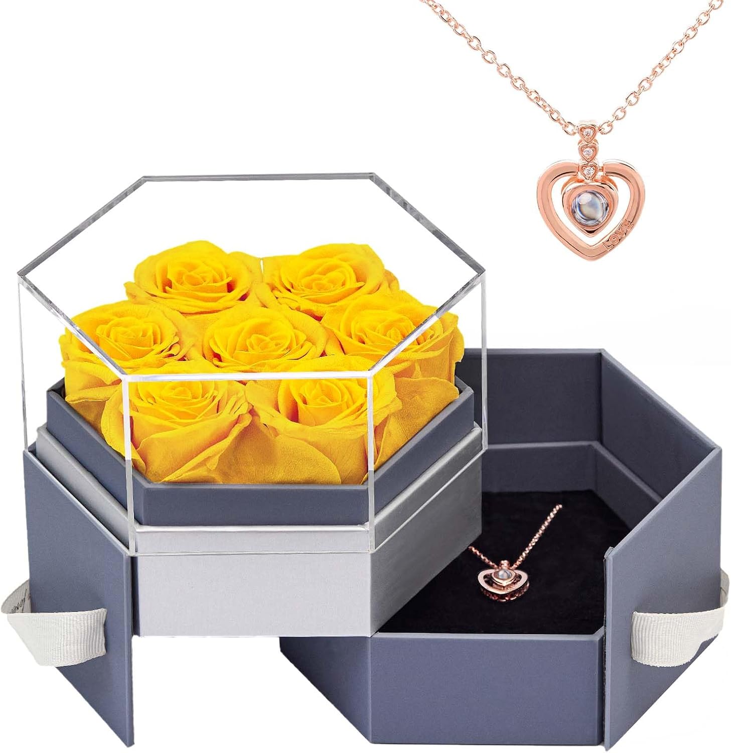Amazon.com: Beaulasting Roses Forever Flowers 7-Piece Preserved Roses ...