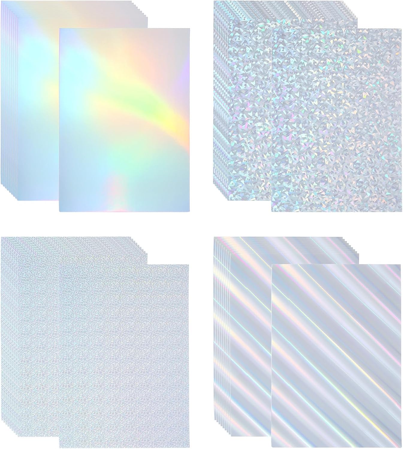 Amazon.com : PATIKIL 11"x8.5" Holographic Cardstock, 20 Pack Metallic ...