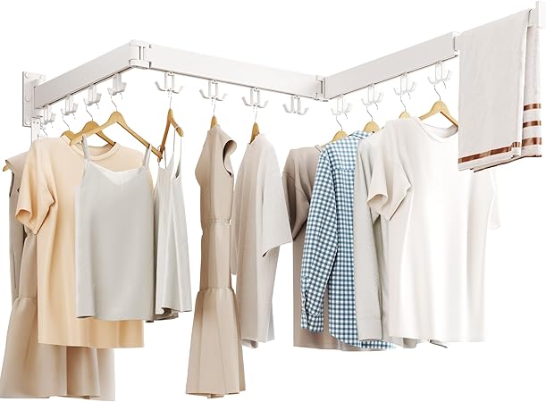 Amazon.com: HEILAIYI Clothes Drying Rack,Drying Rack Clothing,Wall ...