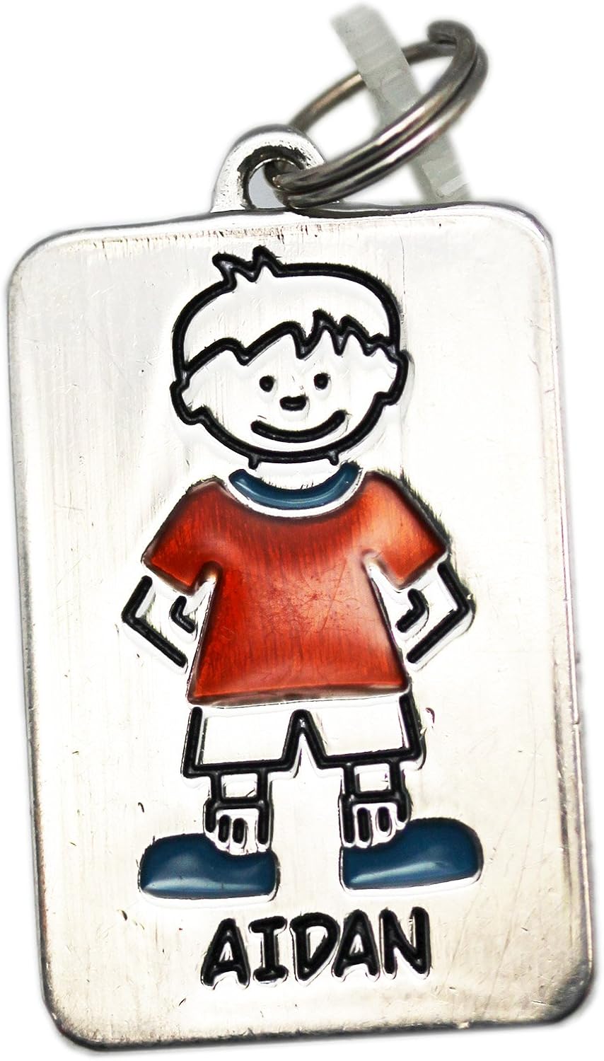 Amazon.com: Children's Illustrated Name Tag Charm: Aidan - By Ganz ...