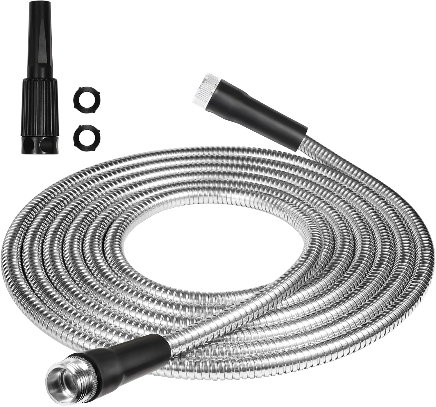 Amazon.com : Garden Hose 50Ft, 304 Stainless Steel Metal Garden Hose ...