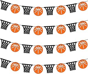 Amazon.com: Qyeahkj 2 Pcs Basketball Decorations March Madness Party ...