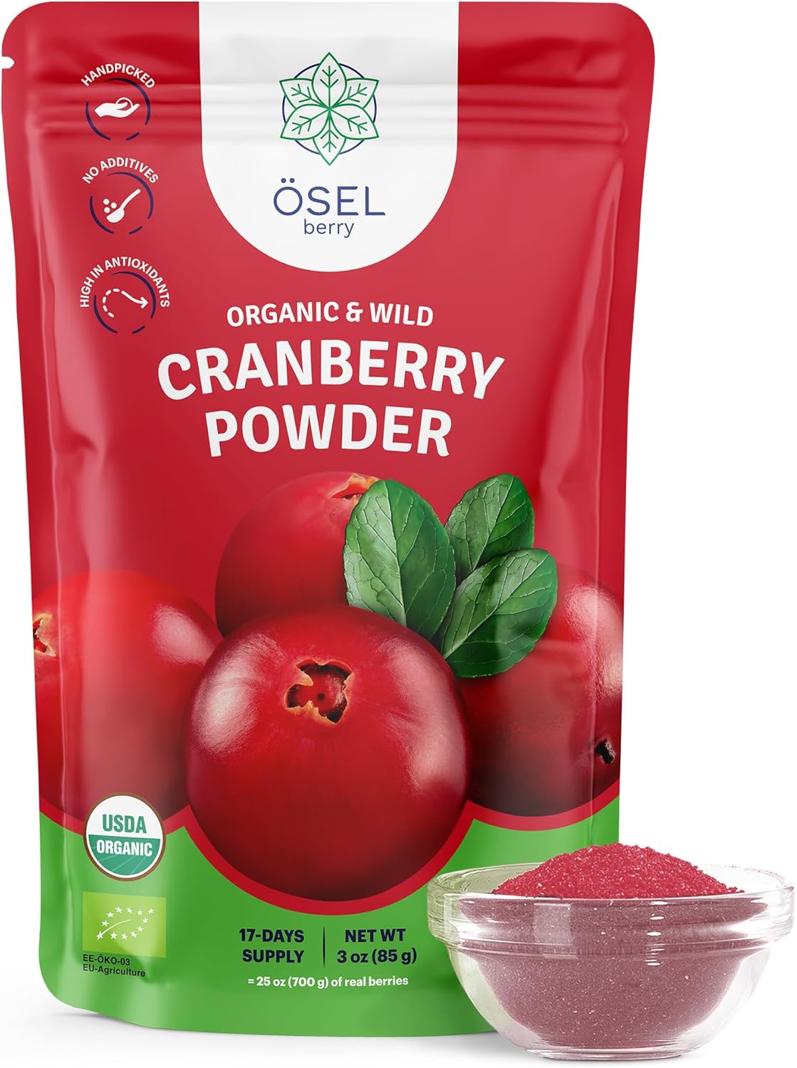 Amazon.com: ÖSEL BERRY Wild Organic Cranberry Powder - 3oz | Organic ...