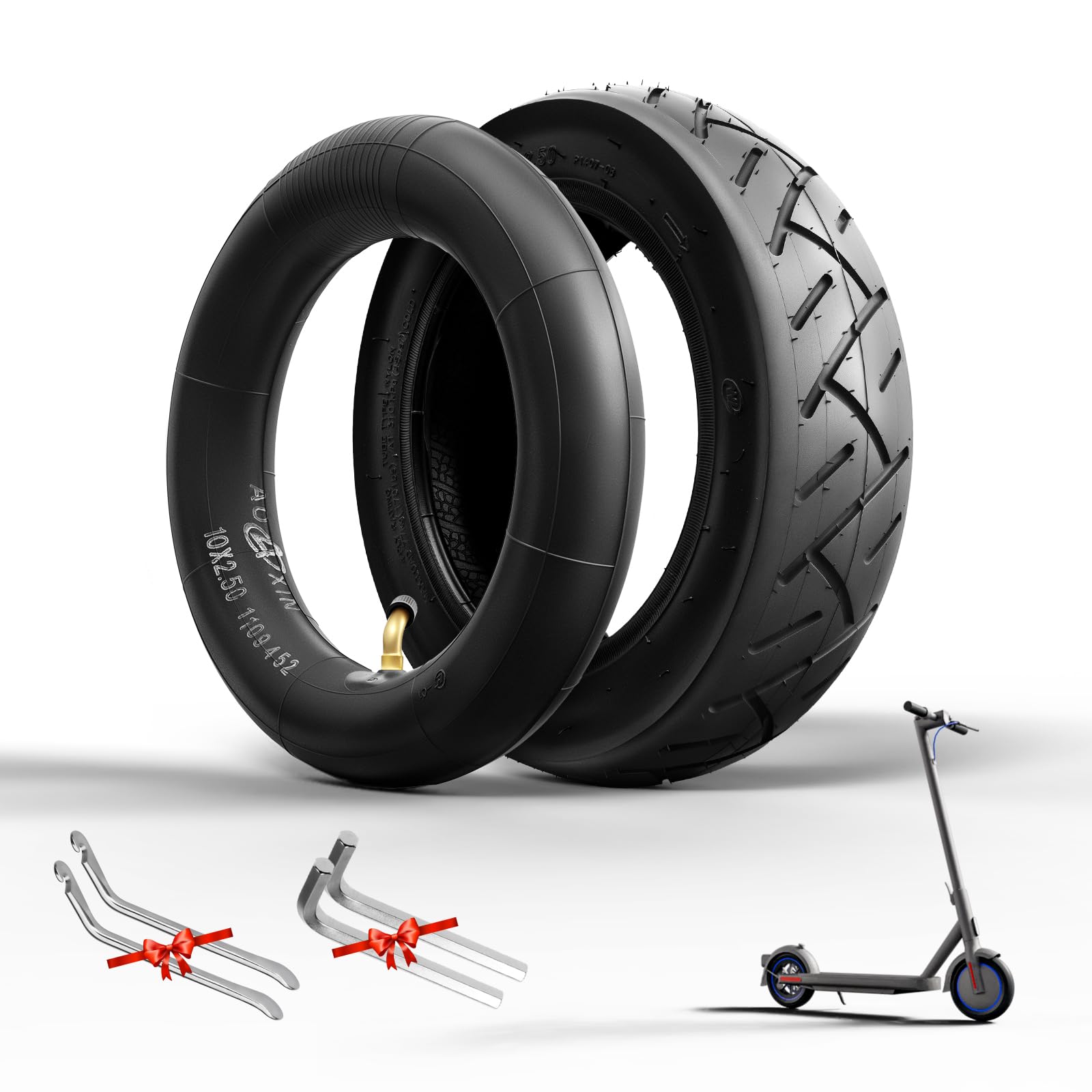 Snapklik.com : Cooryda E-Scooter Tire 10x25, 60/70-6.5 For Ninebot G30 ...