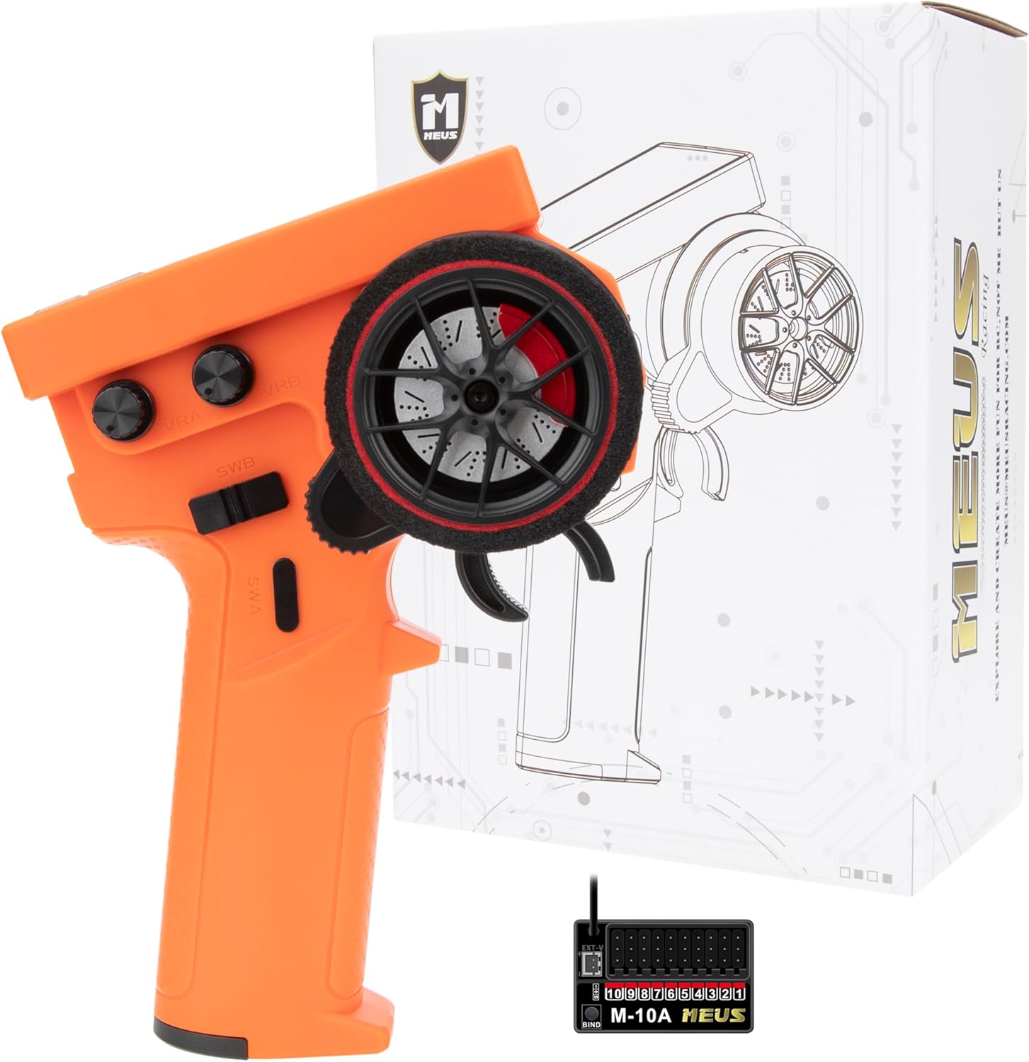 Amazon.com: MEUS RACING ME-10B RC Transmitter 10 Channels 2.4GHz and ...