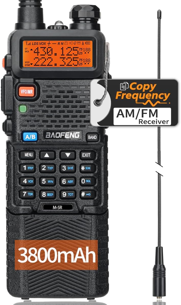 Amazon.com: BAOFENG Radio Ham Radio M-5R Handheld Two Way Radio ...