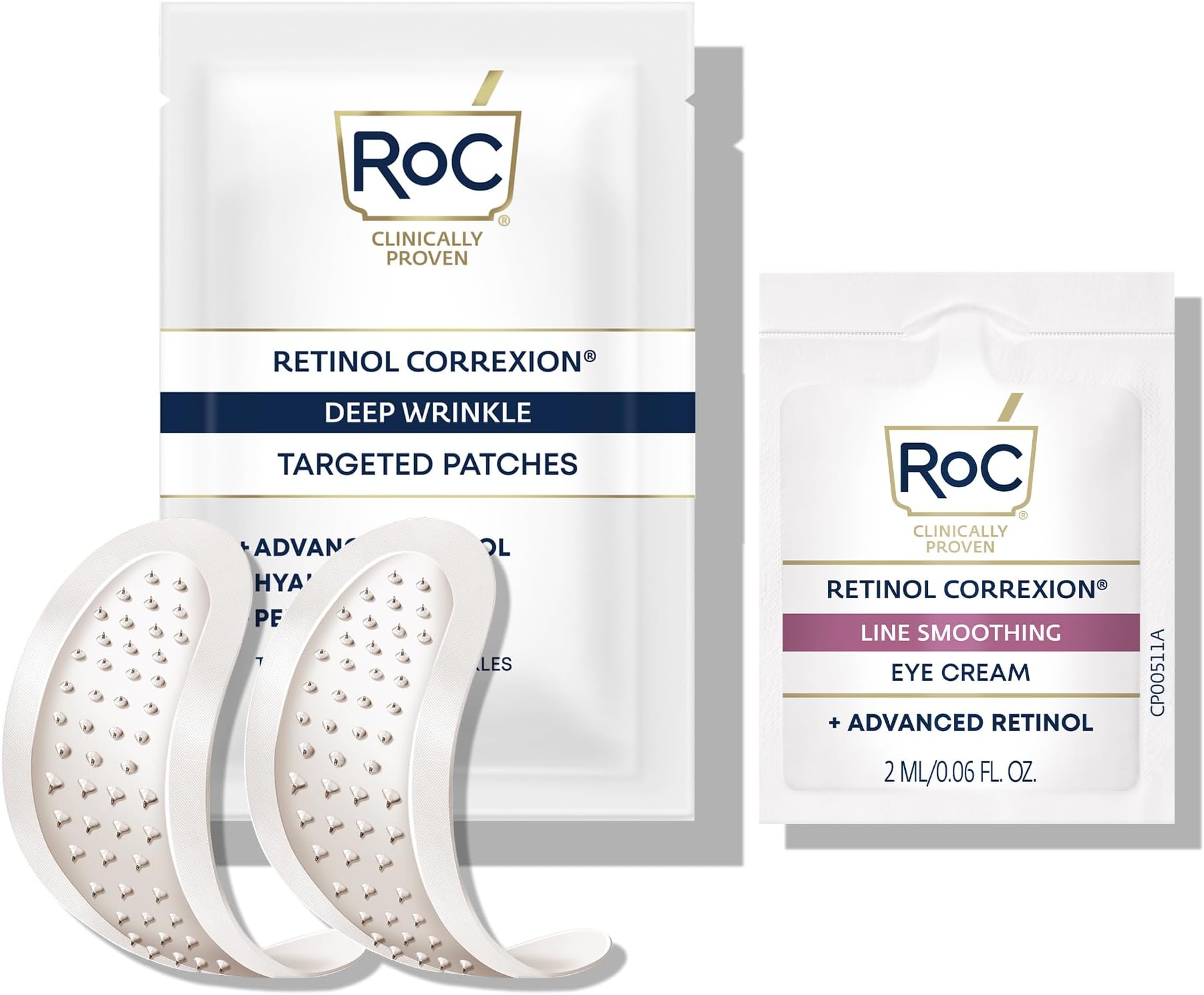Amazon.com: RoC Retinol Correxion Deep Wrinkle Non-Invasive Targeted Patches with Hyaluronic ...