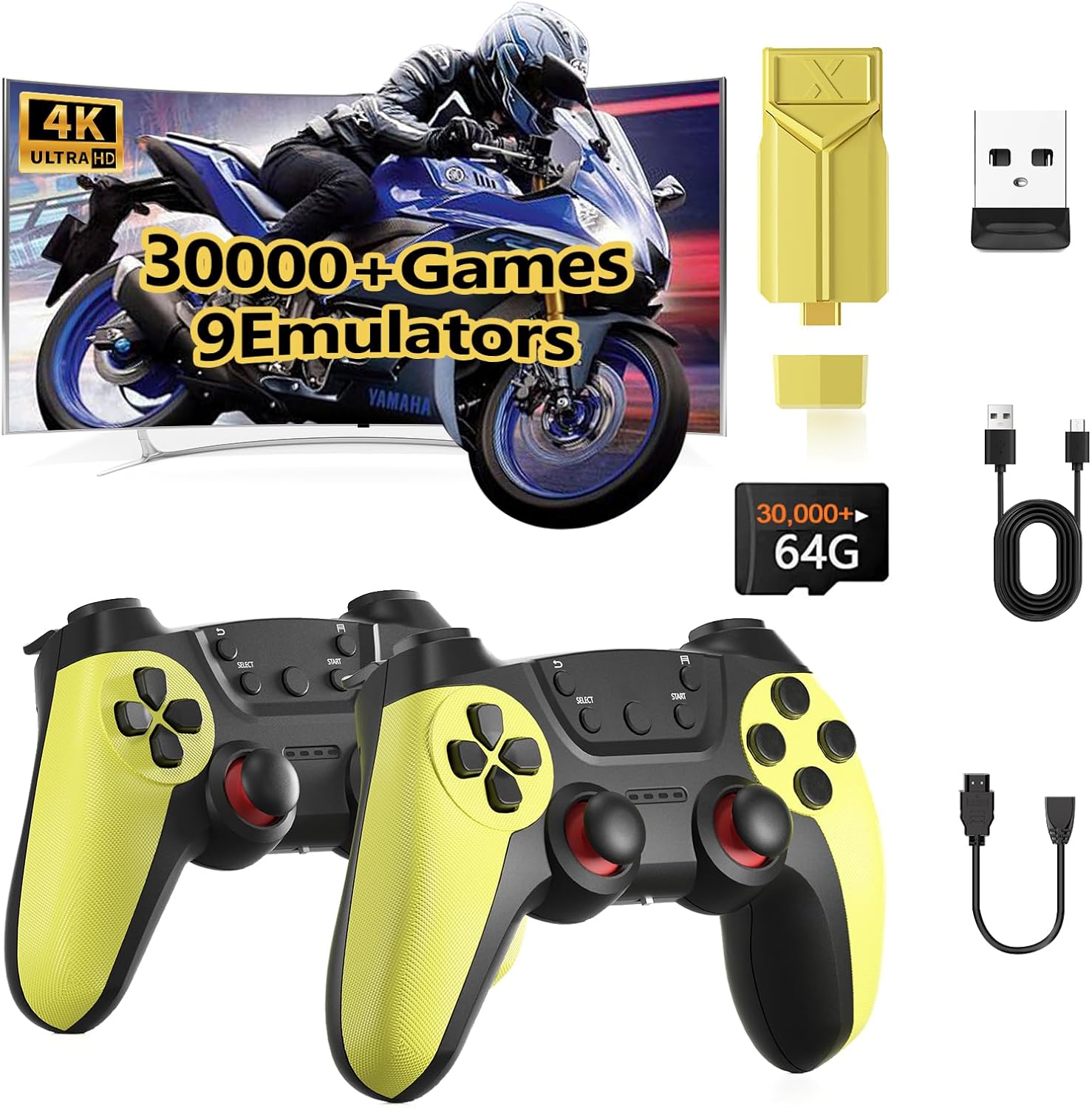 Amazon.com: 30000+ Wireless Retro Gaming Console , Retro Gaming Stick ...