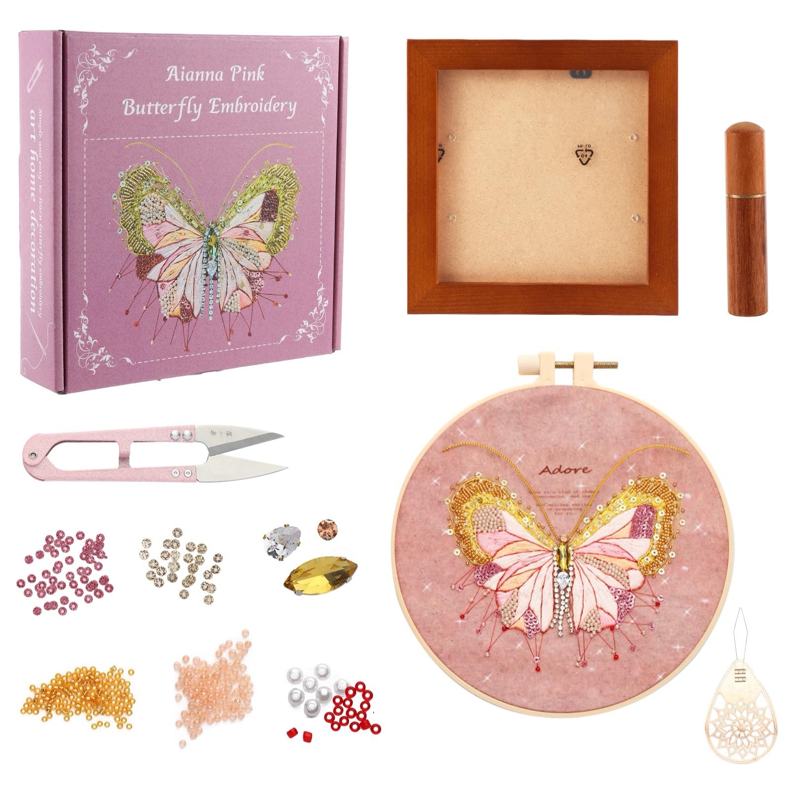 Amazon.com: Craftreasure Embroidery Kit for Beginners Needle Point Kits ...