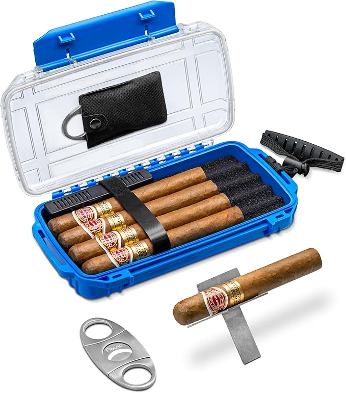 Amazon.com: Flauno Travel Cigar Humidor Case - IP67 Waterproof ...