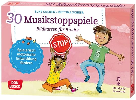 30 Musikstoppspiele. Bildkarten für Kinder: Bewegungsspiele & mehr für ...