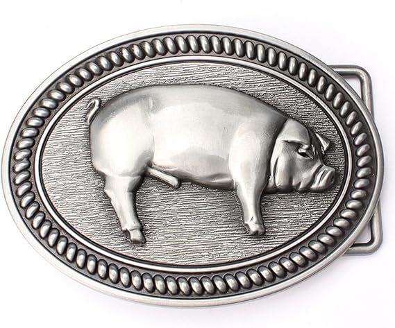 Amazon.com: Hog Pig Belt Buckle Western Cowboy Native American ...