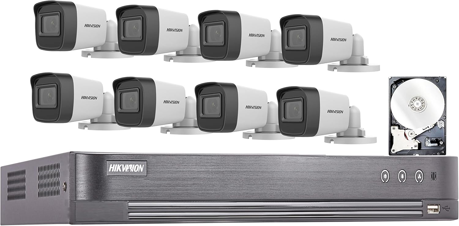 Amazon.com : HIK 8CH 5MP HD Analog Surveillance Security Camera System ...