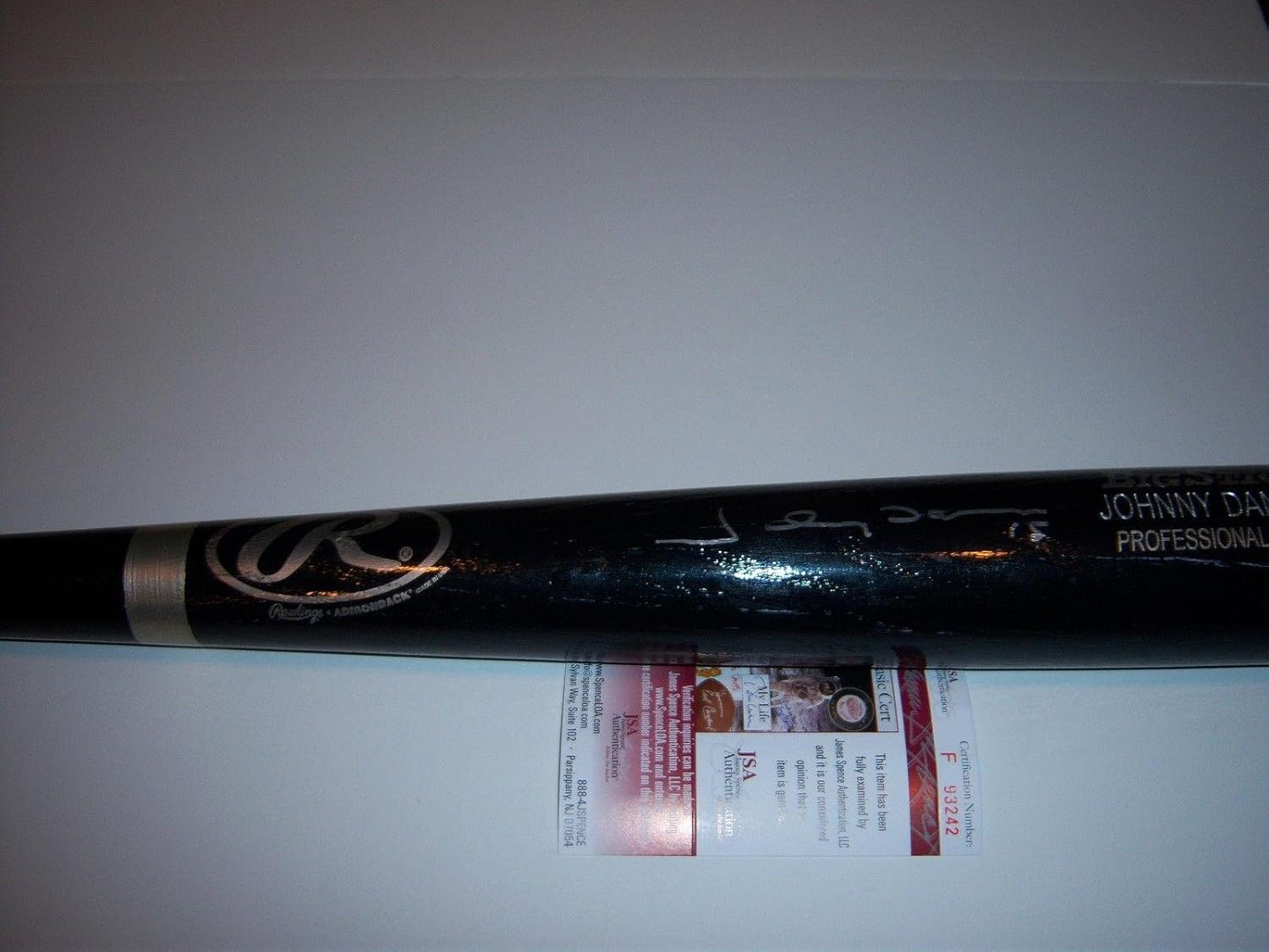Amazon.com: Johnny Damon Autographed Bat - Jsa coa Full Size ...