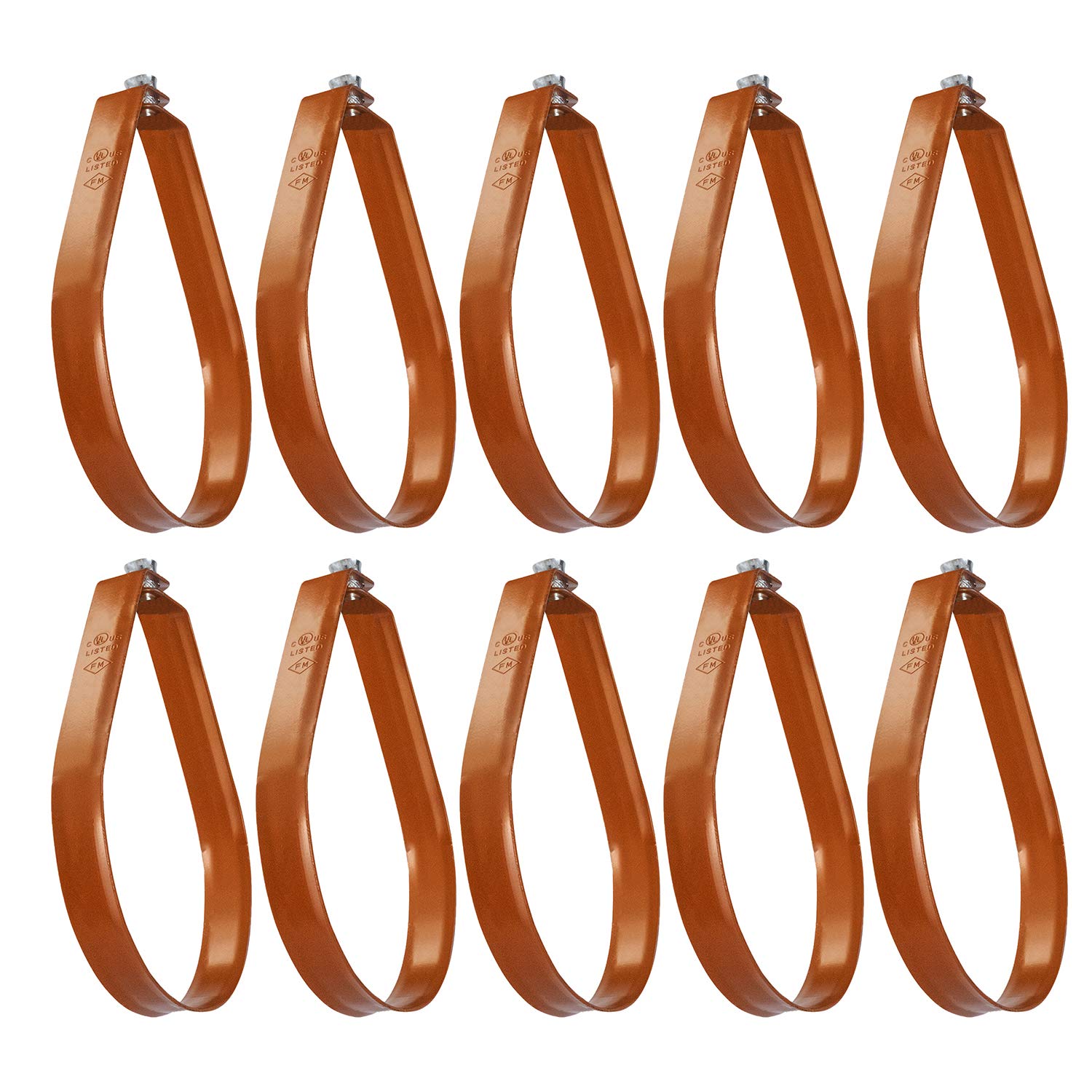 HIGHCRAFT ITS-FD112-10 Swivel Loop Pipe Hanger, Copper Epoxy Coated ...