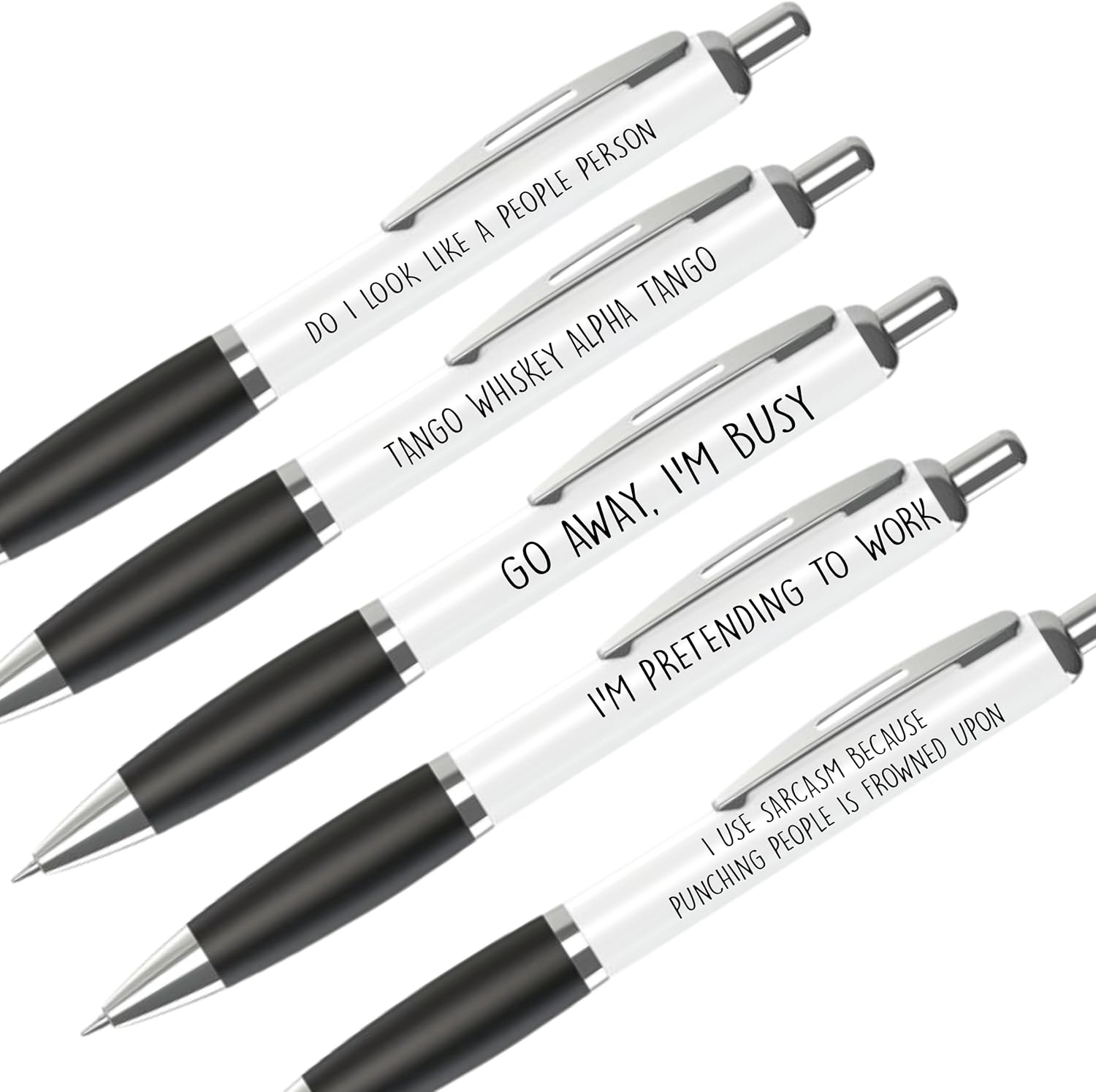Wanky Candles Funny Office Pens 5 Pack Anti Social Work Banter Novelty ...