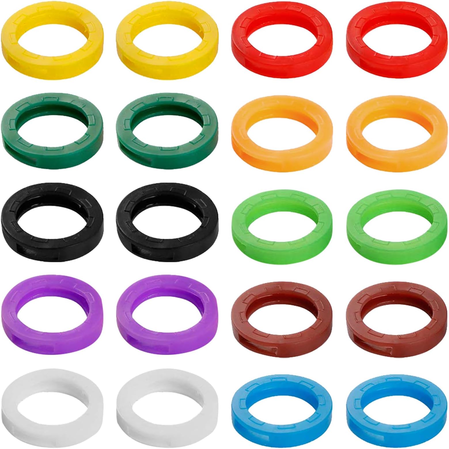 Amazon.com : 30pcs Silicone Key Cap Tags,Plastic Key Identifier Coding ...