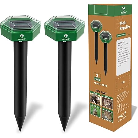 Amazon.com: Gopher Repellent Ultrasonic Solar Powered - Mole Repellent ...