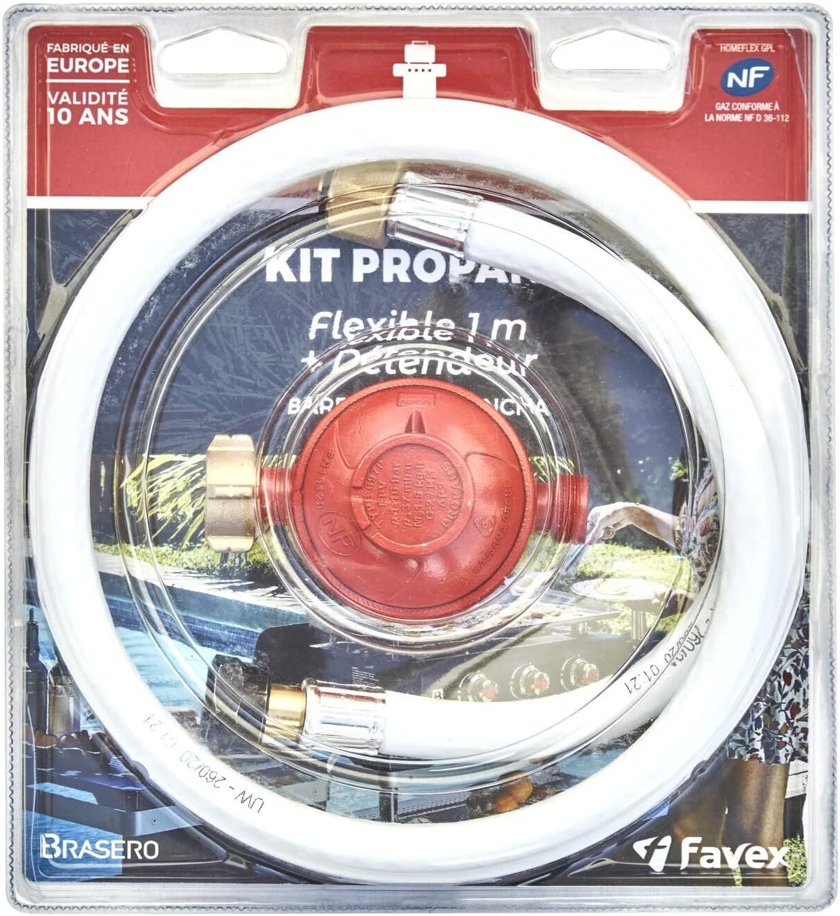 Favex - Kit Parasol Chauffant propane - Flex. 1,5m 10 ans + dét ...