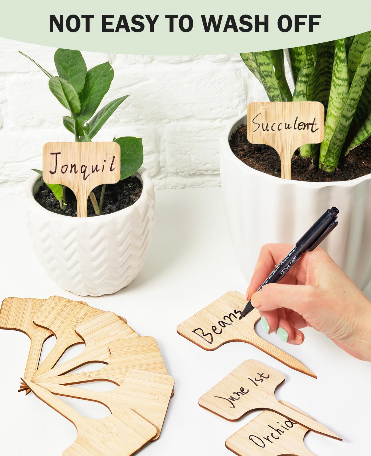 Snapklik.com : Homenote Bamboo Plant Labels 100Pcs Plant Tags For ...