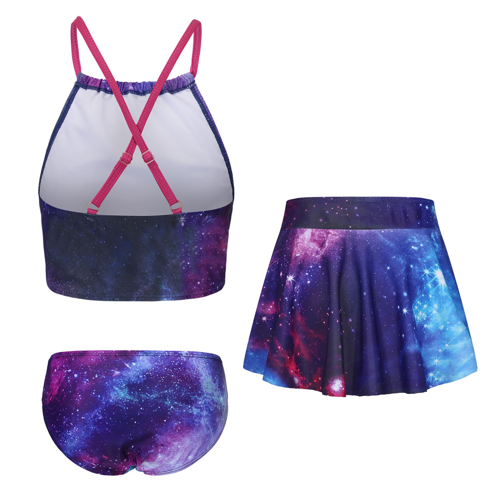 Snapklik.com : Big Girls Bikini Swimsuits Set For Girls 3 Piece Skirt ...