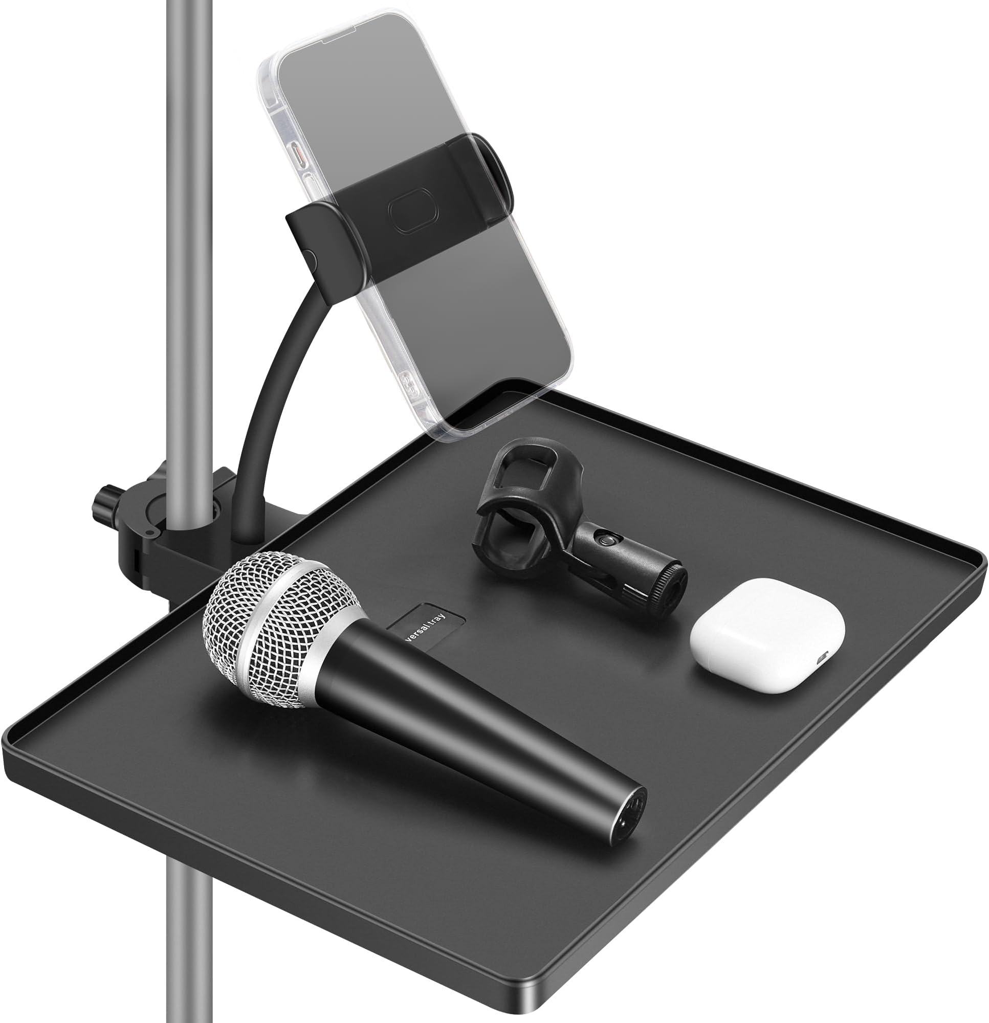 Amazon.com: Copkim 5 Pcs Plastic Microphone Stand Tray Mic Clamp on ...