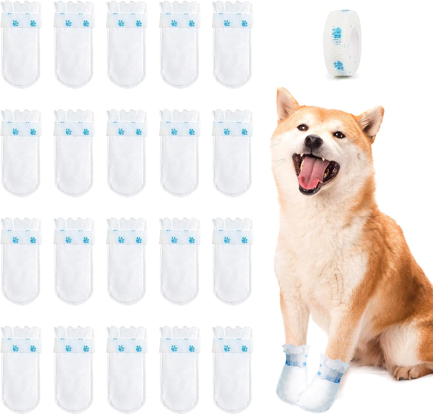 Amazon.com : 20Pcs Disposable Waterproof Dog Boots - Dog Feet Covers ...