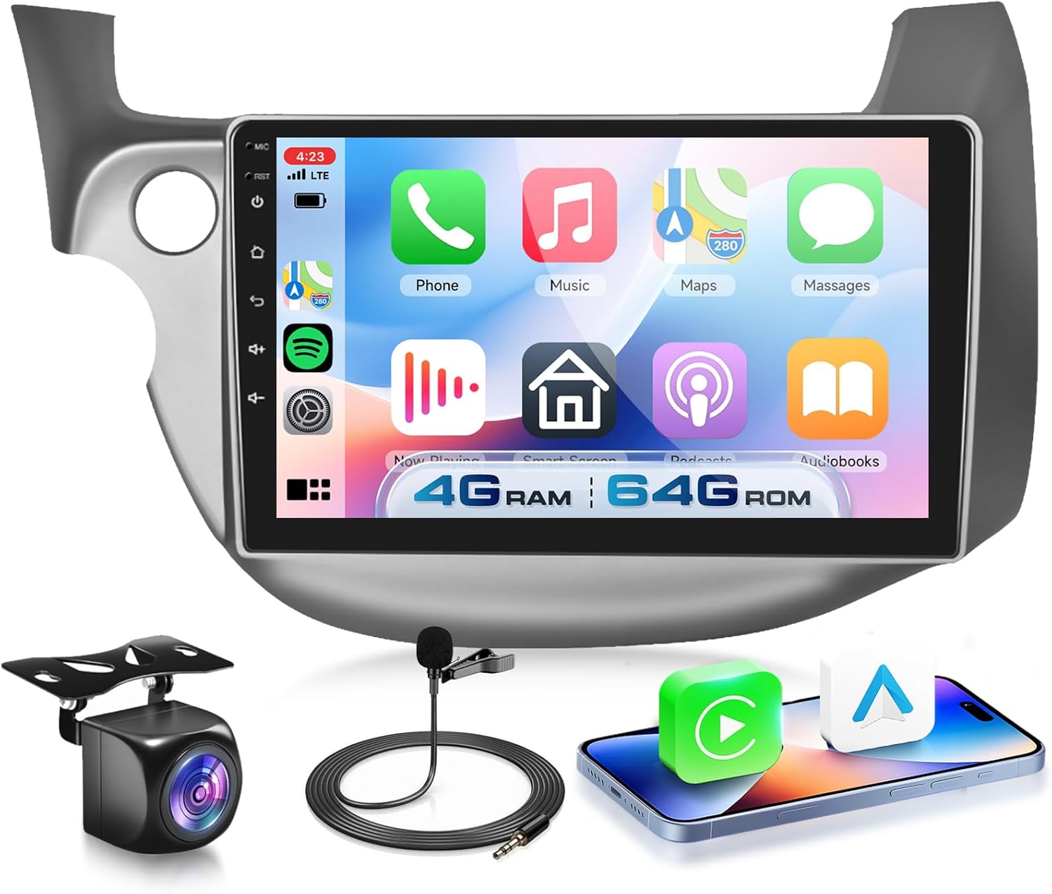 Amazon.com: 4G+64G Android 15 Car Stereo for Honda Fit 2008-2013 with ...