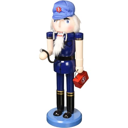 Amazon.com: Santa's Workshop Vet Nutcracker, 14" Tall, White/Aqua/Red ...