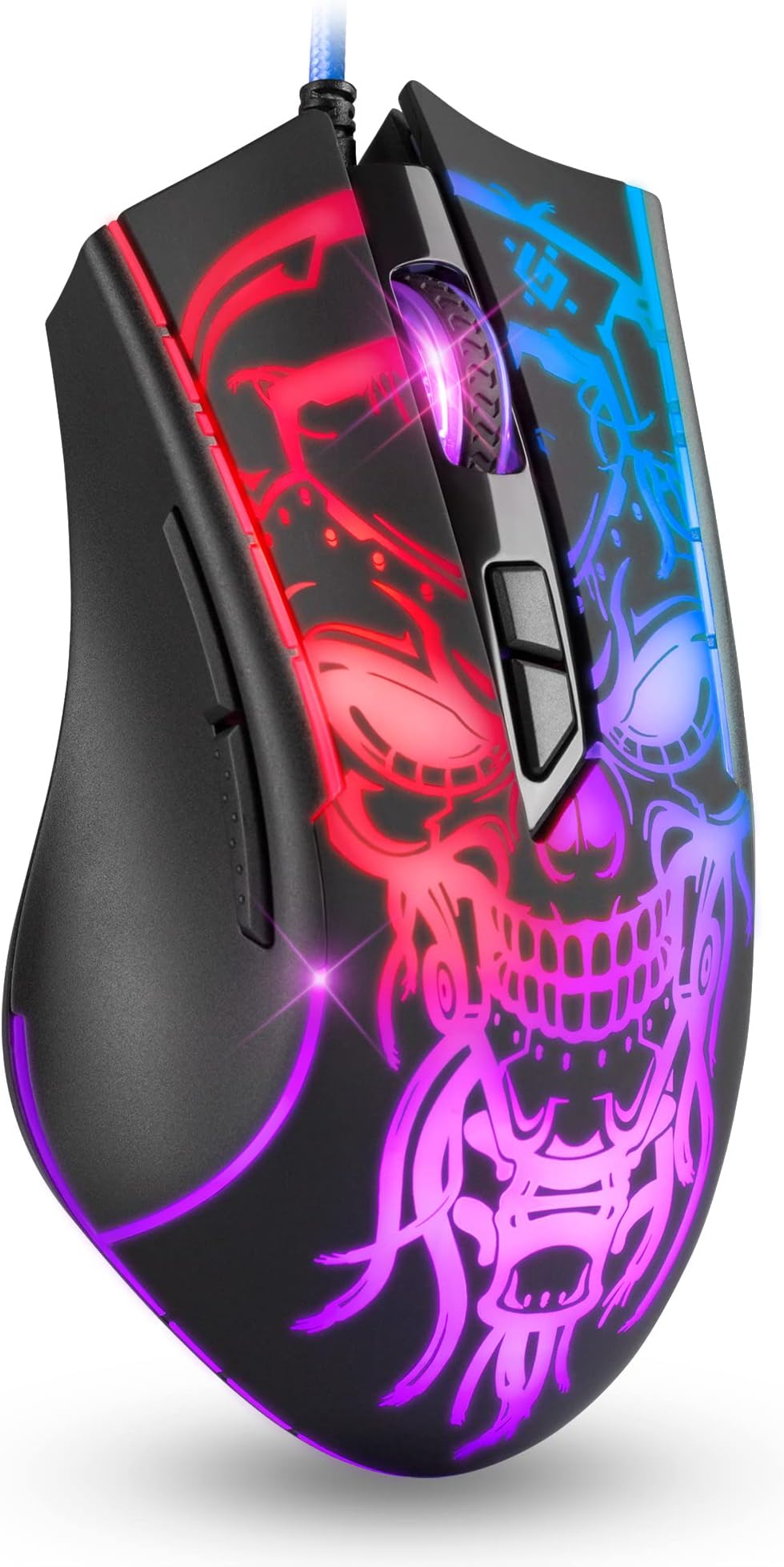 HXSJ X100 Wired Gaming Mouse, Ergonomic PC Gaming Mice with 7-Colour ...