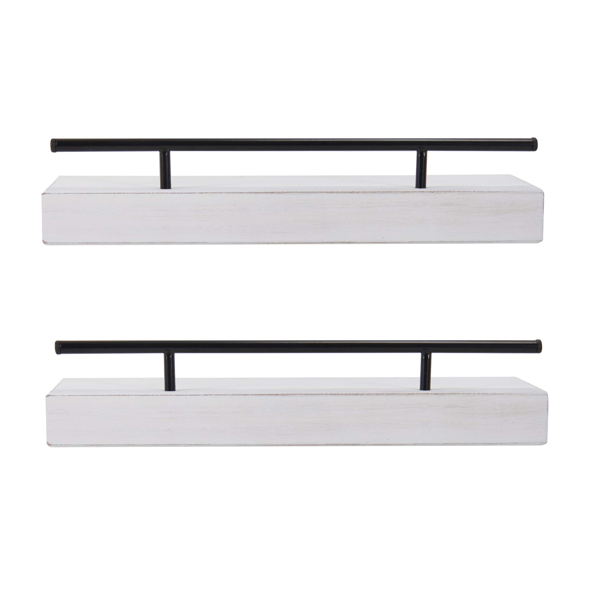 Snapklik.com : MELANNCO Floating Railing Shelf For Bedroom